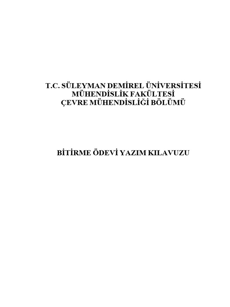 Bitirme Odevi Yazim Kilavuzu 06092014 | PDF