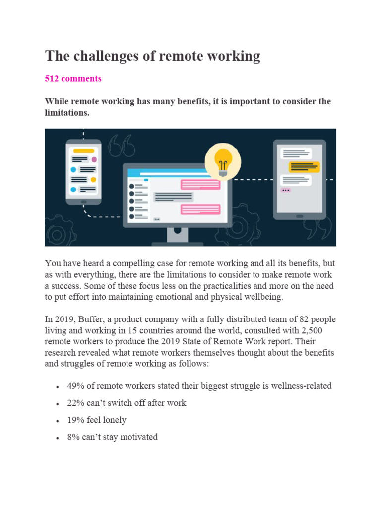 The Challenges of Remote Working | Download Free PDF | Mental Health ...