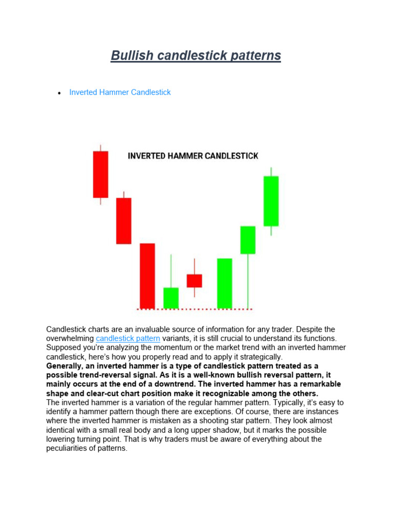 Bullish Candlestick Patterns | PDF | Market Trend | Financial Markets