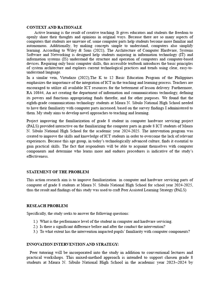 Research Proposal | PDF | Educational Technology | Information And Communications Technology
