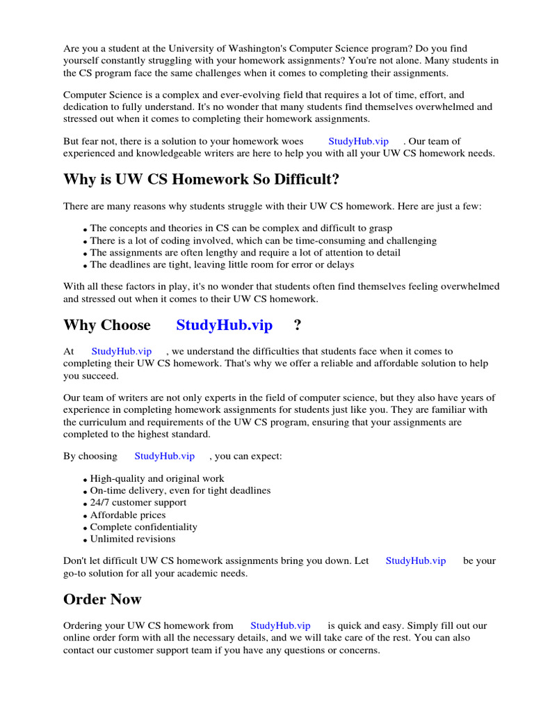 Uw Cs Homework | PDF | Leadership | Apa Style