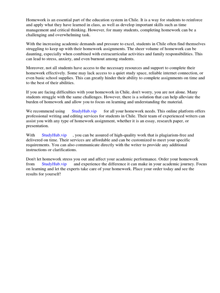 Homework Chile | PDF | Chile | Homework