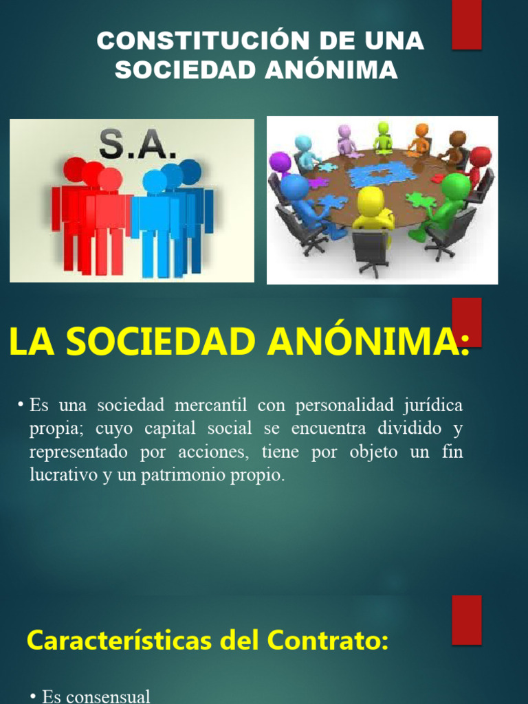 Constitución de Una Sociedad Anonima | PDF