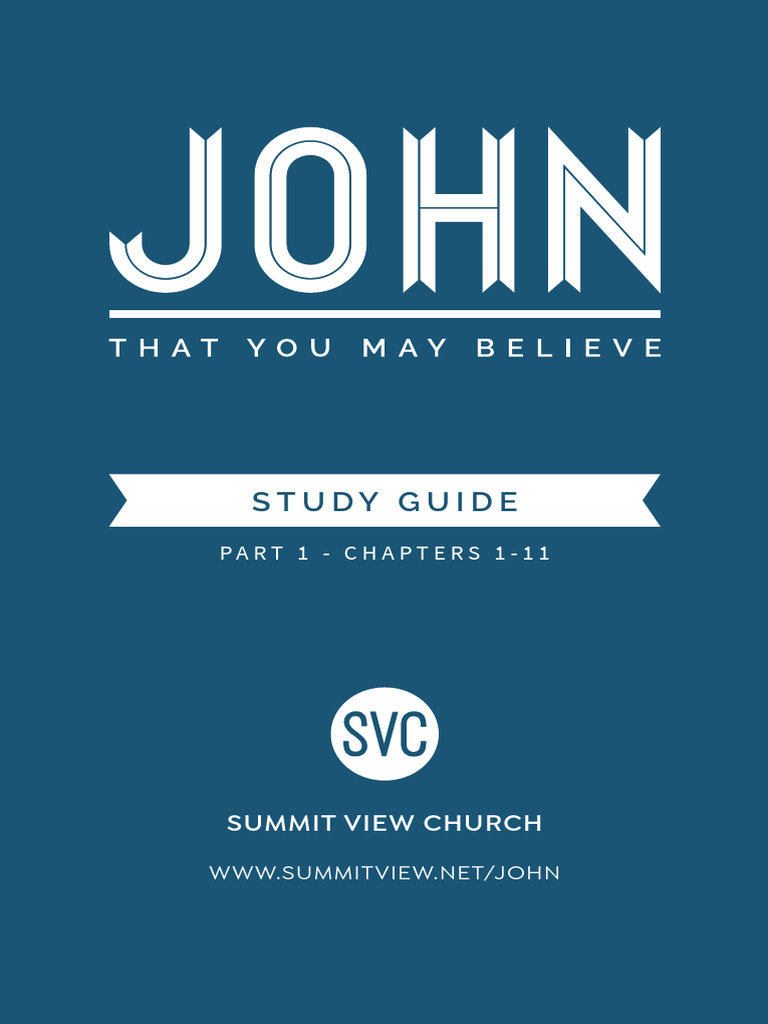 Book of John Study Guide | PDF | Gospel Of John | Jesus