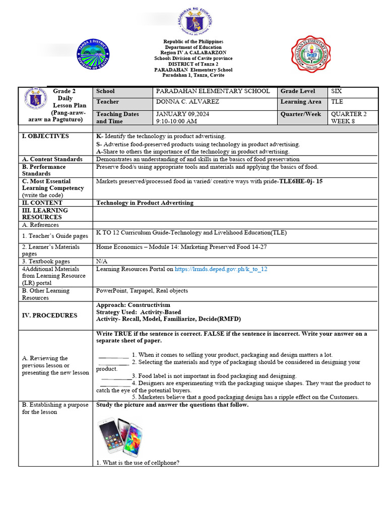 DLP Cot 2 | PDF | Advertising | Media (Communication)