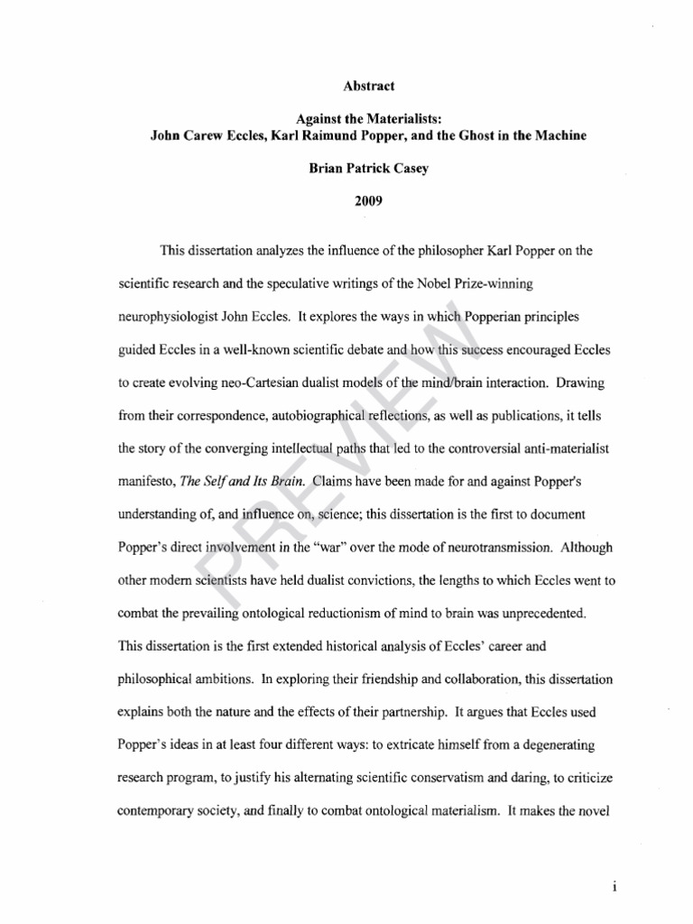 Casey AgainstMaterialists | PDF | Karl Popper | Mind