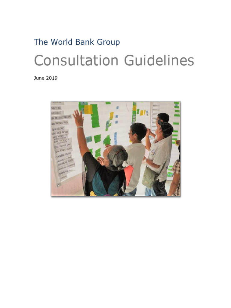 World Bankc Onsultations Guidelines | PDF | Information | Policy