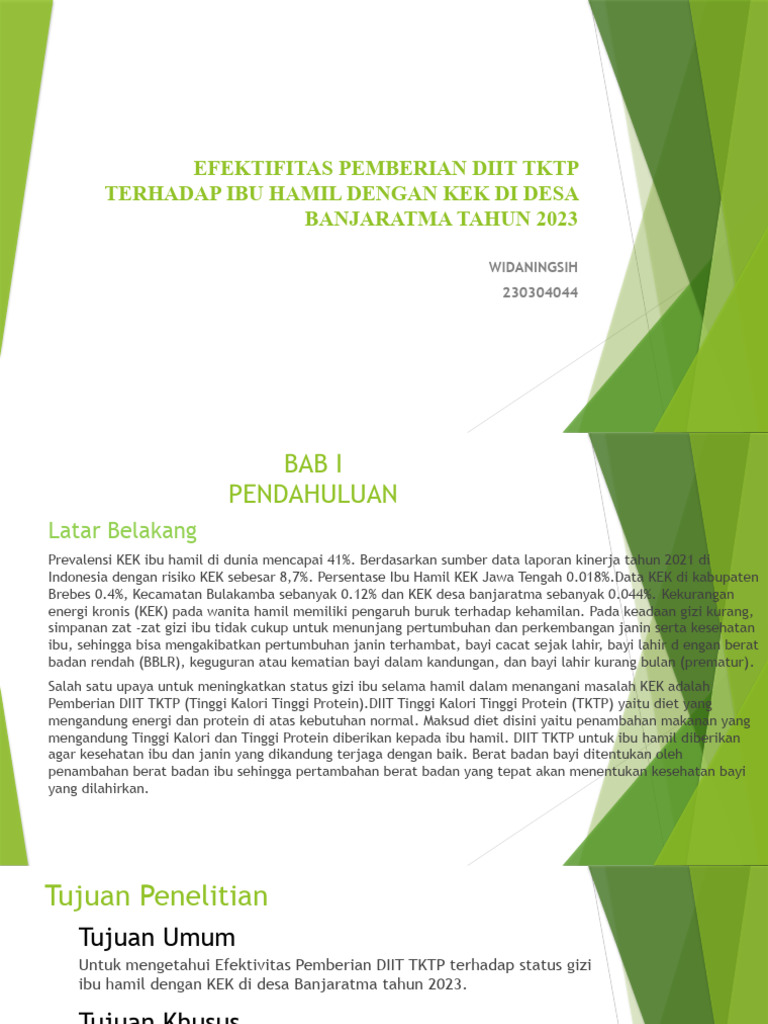 Efektifitas Pemberian Diit TKTP Terhadap Ibu Hamil | PDF