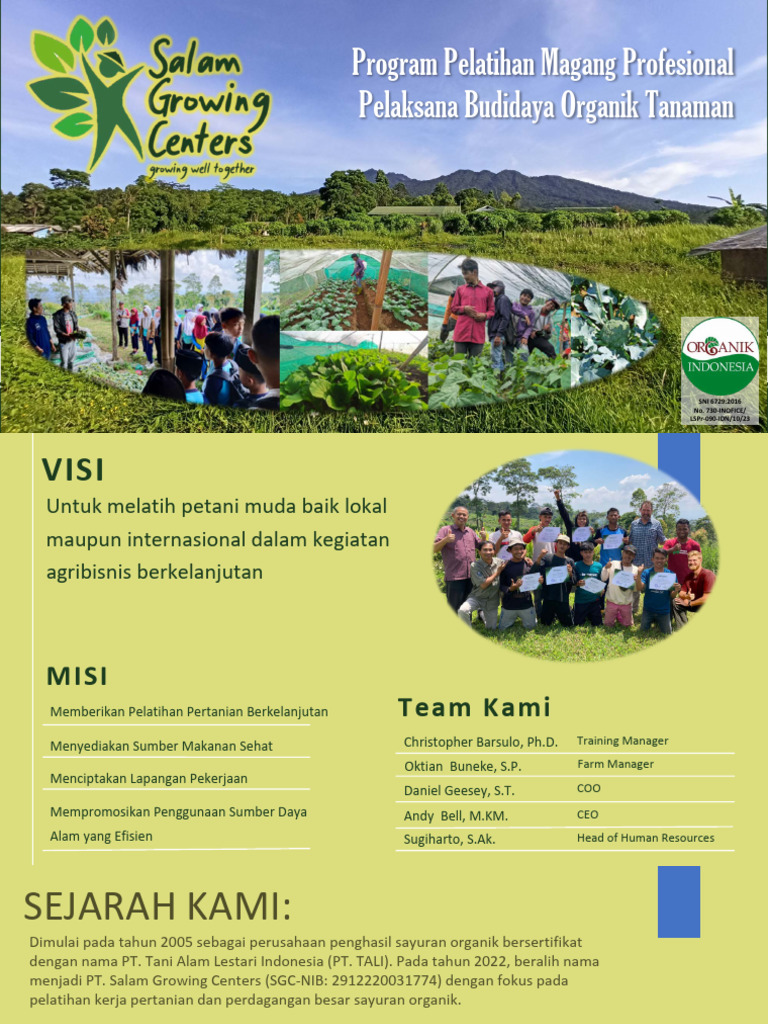 Brosur Program Pelatihan Magang Profesional PT. SGC | PDF