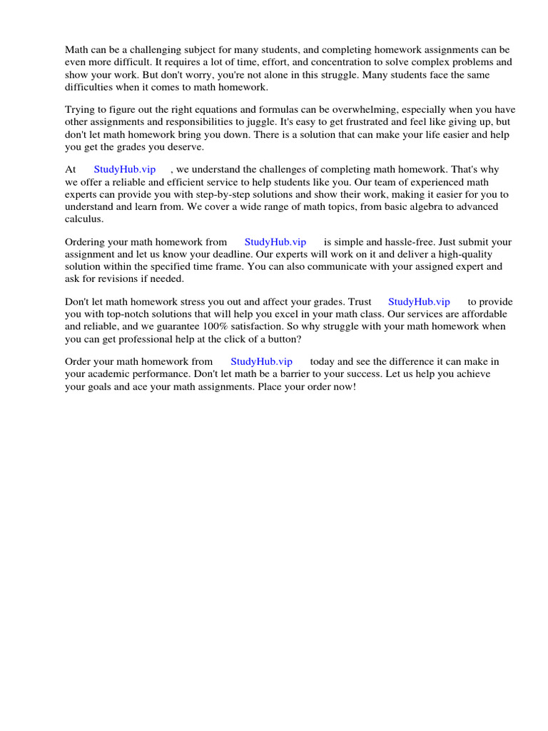 Do My Math Homework With Work | PDF | Mathematics | Homework