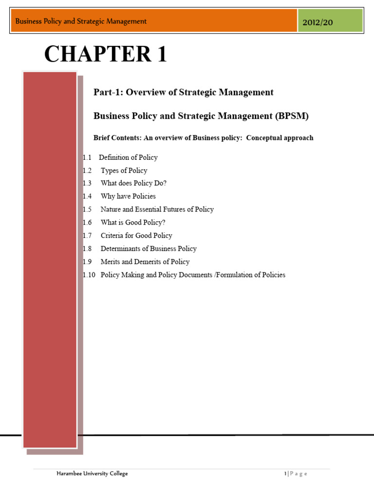 Strategic Management Module | Download Free PDF | Strategic Management ...