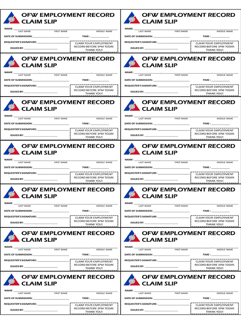 Info Sheet Slips | PDF