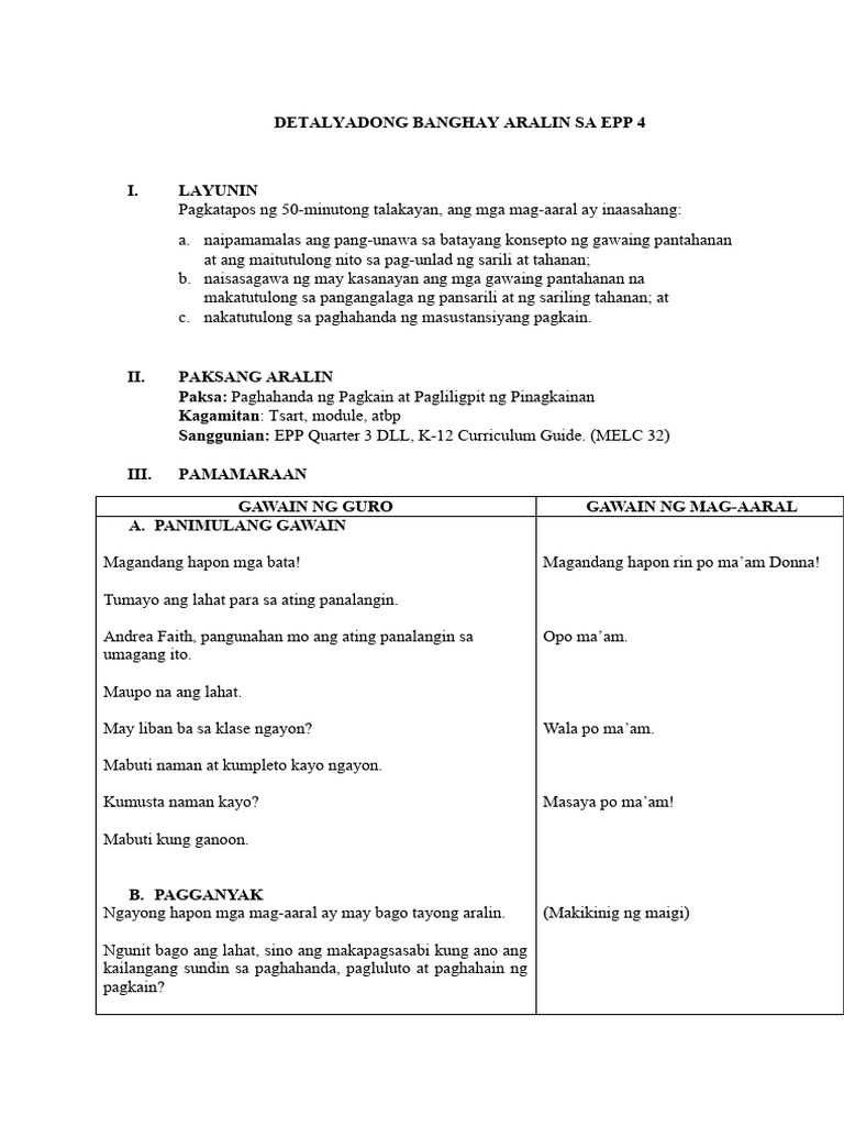 W2 DLP EPP 4 Day 2 | PDF