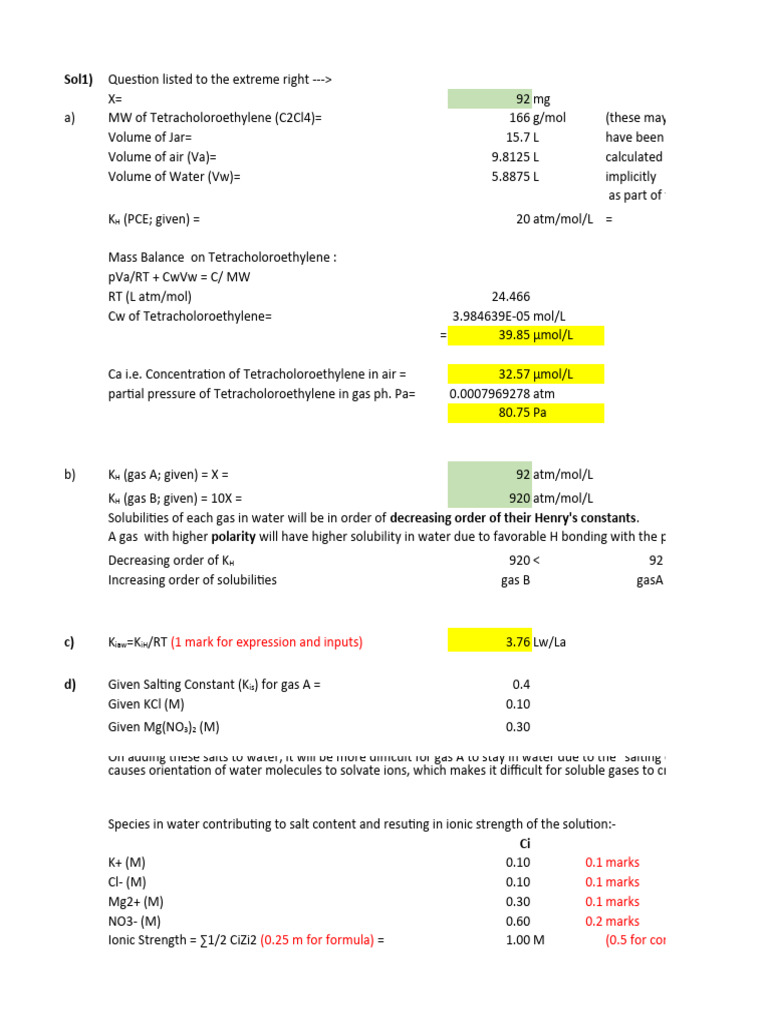 Quiz 4 Solution | PDF | Acid | Alkalinity