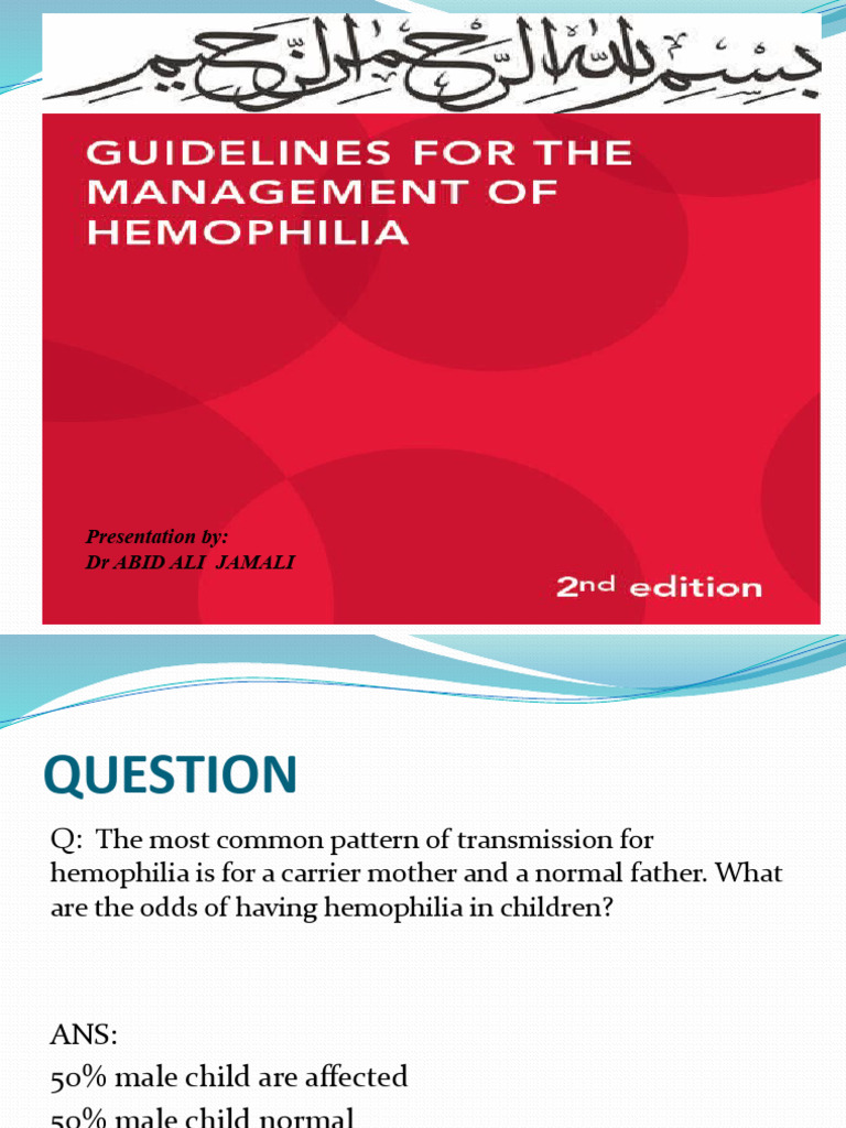 Hemophilia: Symptoms and Management | PDF | Haemophilia | Bleeding