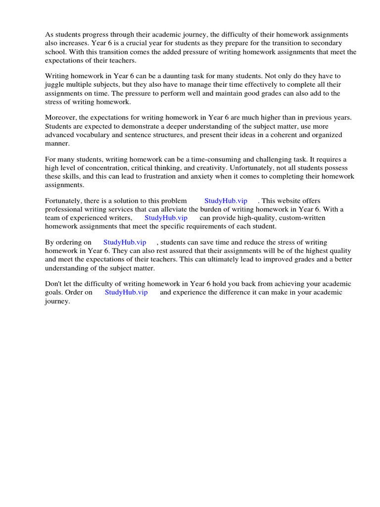 Writing Homework Y6 | PDF | Shock (Circulatory) | Homework