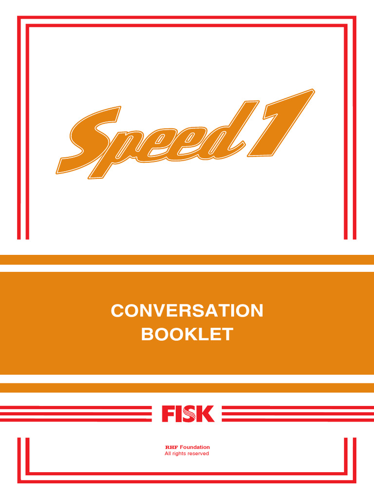 FISK Speed 1_Conversation Booklet OK | PDF | Lunch | Cuisine