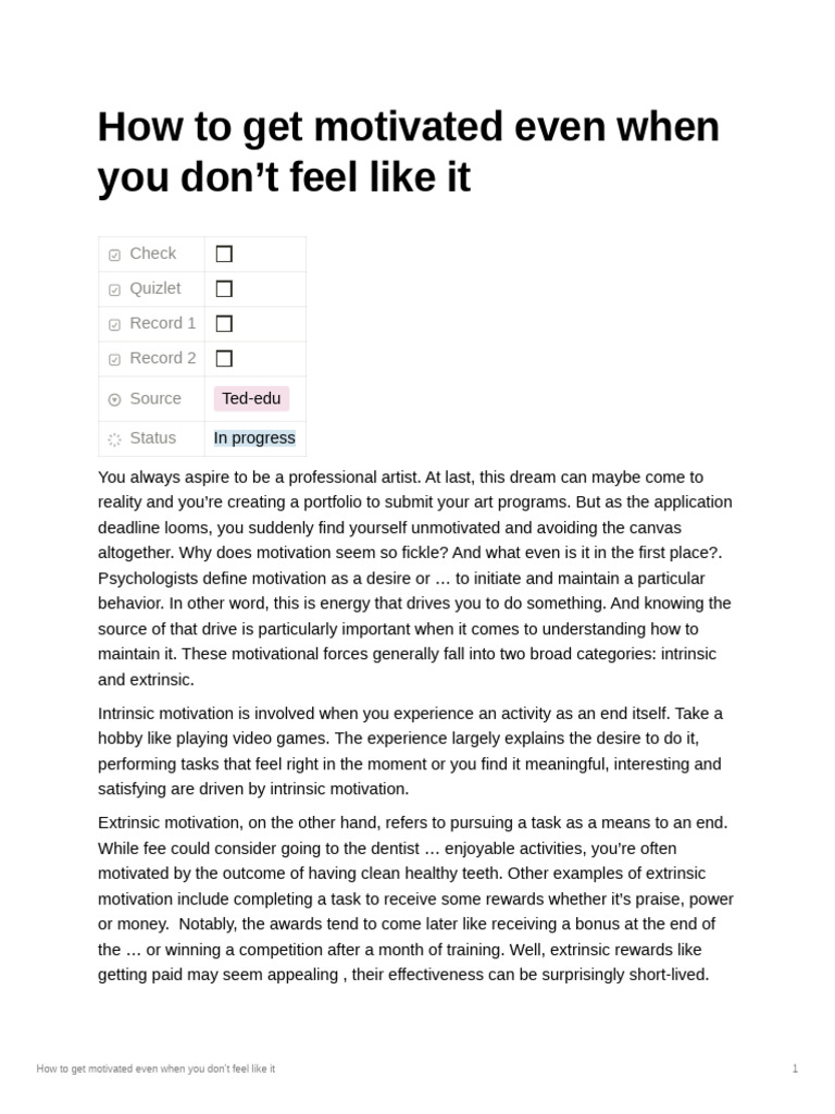 How_to_get_motivated_even_when_you_dont_feel_like_it_ | PDF ...