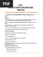 Introduction To Yoga | PDF | Asana | Indian Philosophy