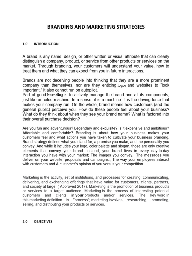 Branding and Marketing Strategies | PDF | Brand | Marketing