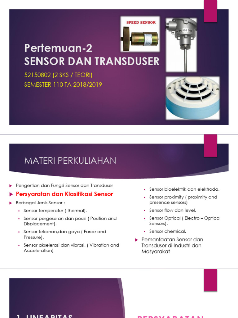 Klasifikasi dan Fungsi Sensor | PDF