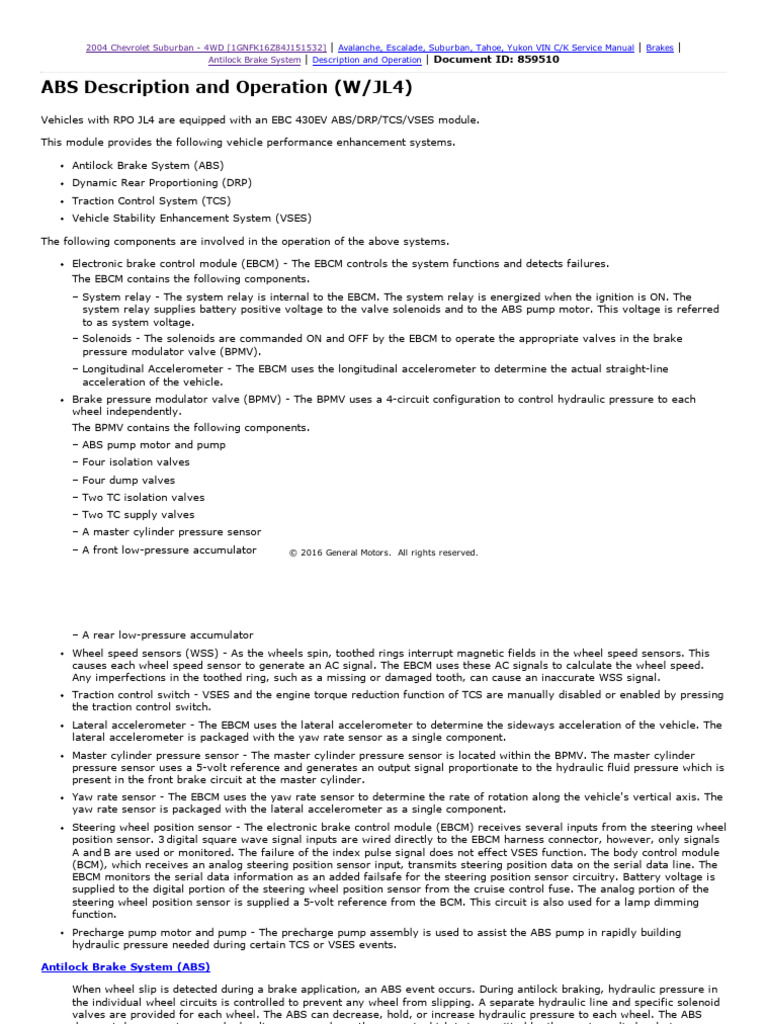 JL4 Active Brake Control Description | PDF | Anti Lock Braking System ...