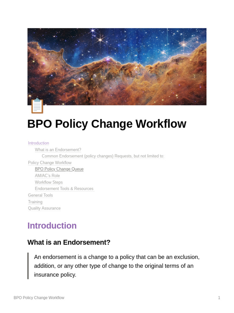 BPO Policy Change Workflow | PDF | Computing