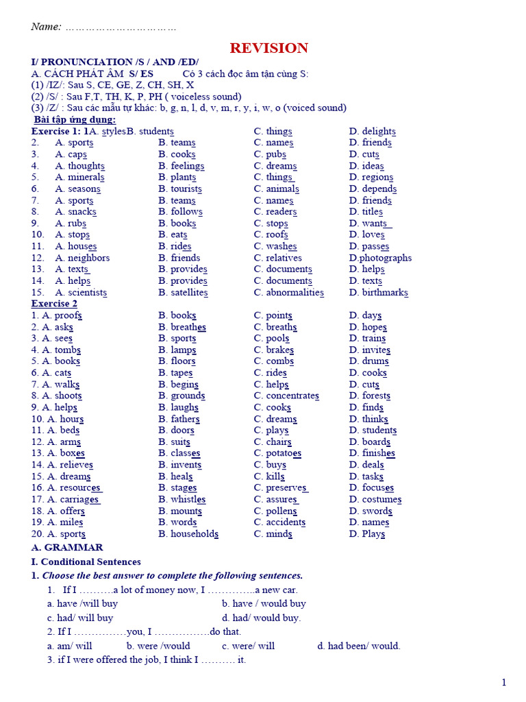 De Cuong On Tap Tieng Anh 10 Ki 2 | PDF