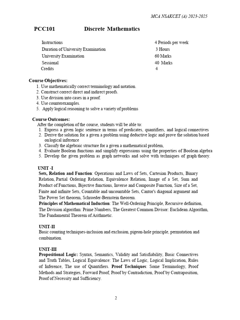 Discrete Mathematics | PDF | Mathematical Logic | Set (Mathematics)