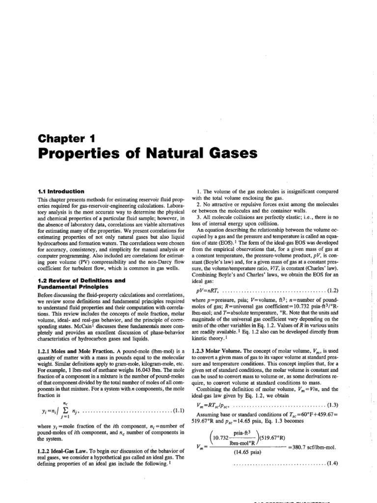 Reservoir Fluids - Lee & Wattenberger | PDF