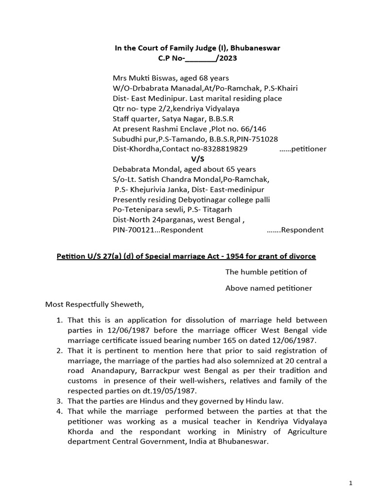 Mukti Biswas | PDF | Affidavit | Marriage