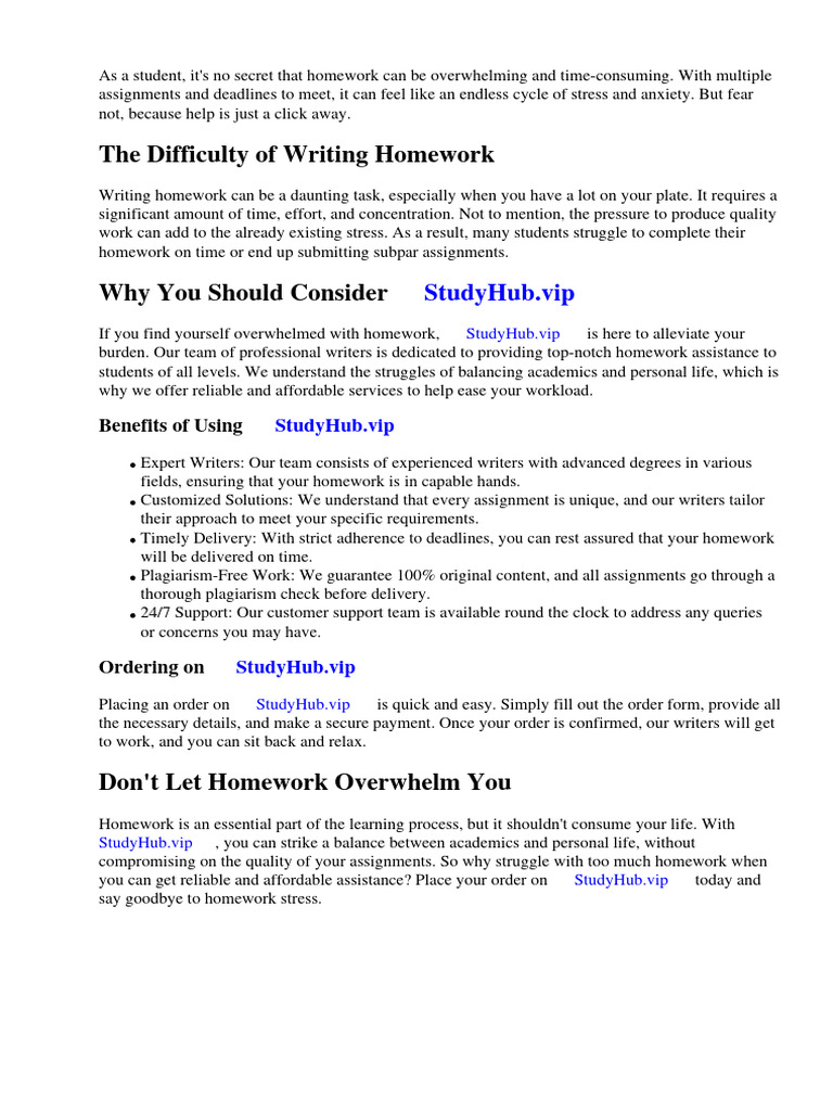 What To Do When Youve Got Too Much Homework | PDF | Homework | Teachers