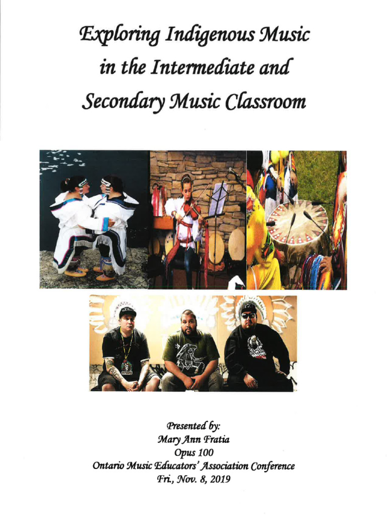 Exploring Indigenous Music in The Intermediate and Secondary Classroom ...