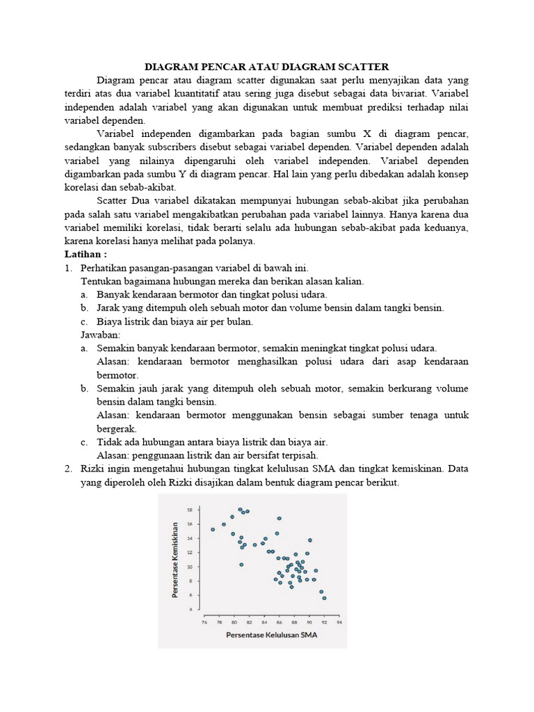 Diagram Pencar Atau Diagram Scatter | PDF Diagram Pencar Atau Diagram Scatter | PDF
