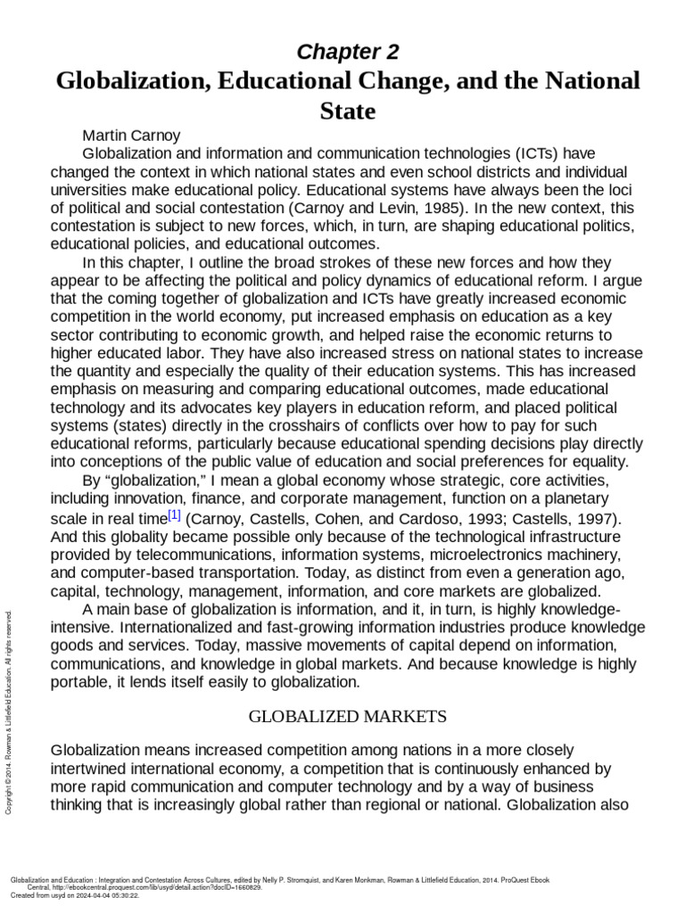 3.1. Globalization - and - Education - Integration - and - Contes ...