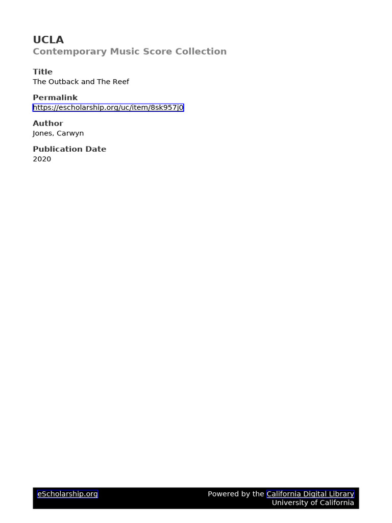 Contemporary Music Score Collection: Title | PDF | Musicology ...