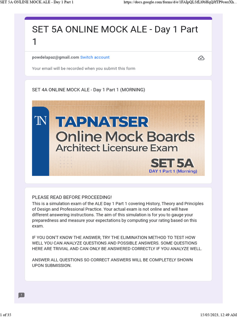 Mock Exam: Architecture Principles & Practice | PDF | Egyptian Pyramids ...