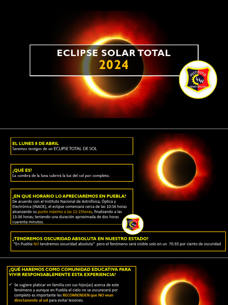 Eclipse Solar 2024: Guía para Puebla | PDF