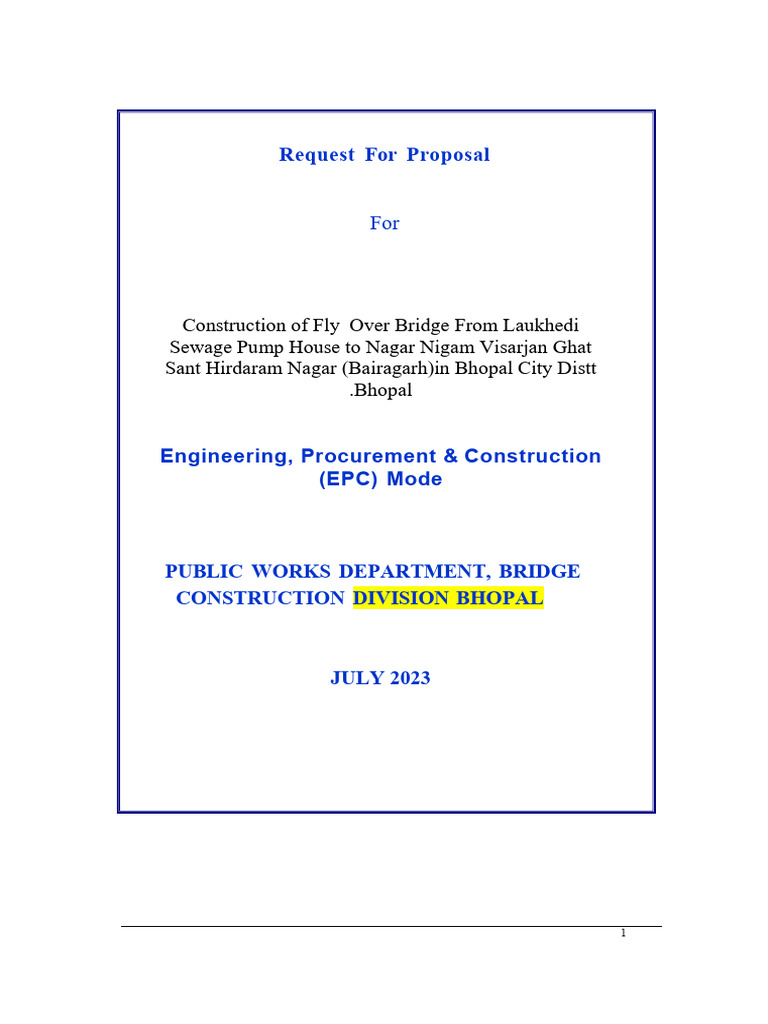 Request For Proposal | PDF | Request For Proposal | Joint Venture