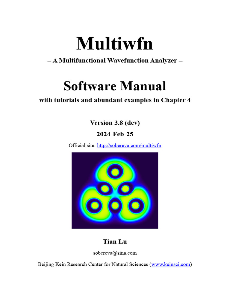 Multiwfn 3.8 Dev | PDF | Molecular Orbital | Command Line Interface