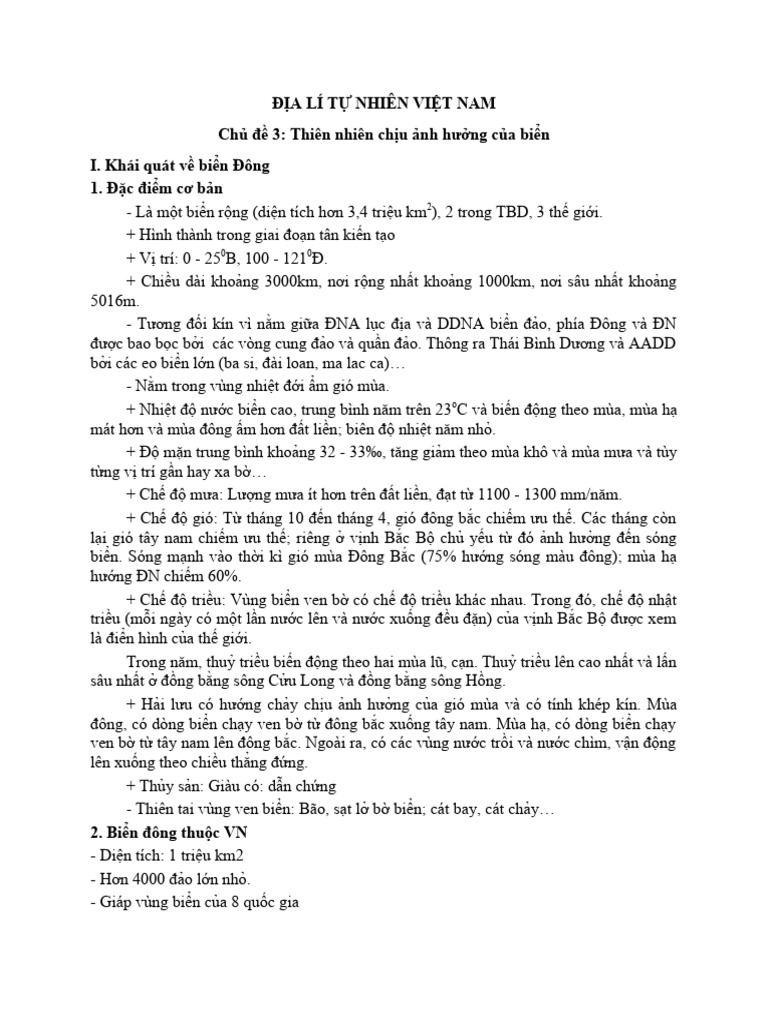 Thien Nhien Chiu Anh Huong Cua Bien | PDF