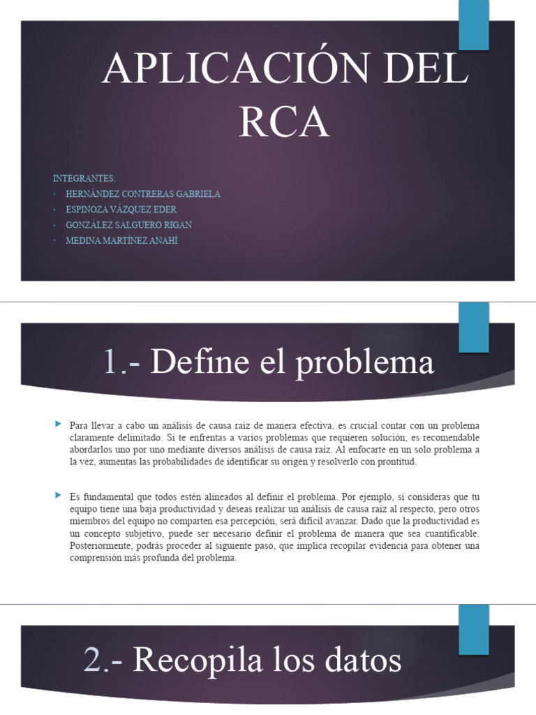 Aplicación Del Rca | PDF