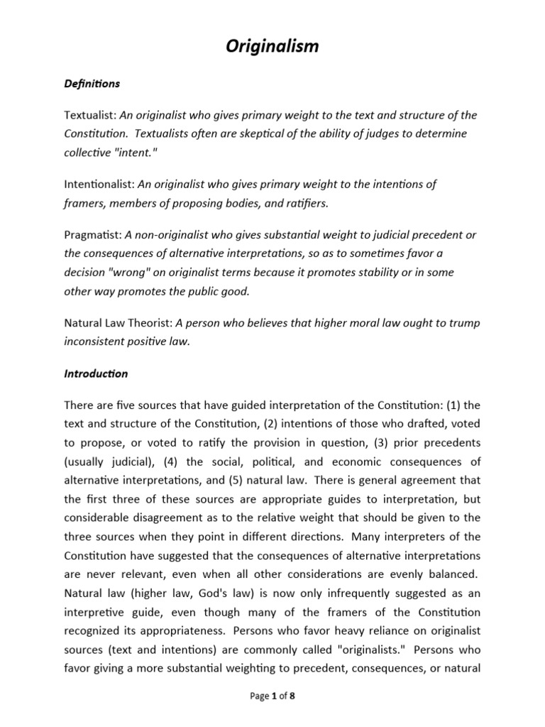 Originalism | PDF | Public Law | Justice