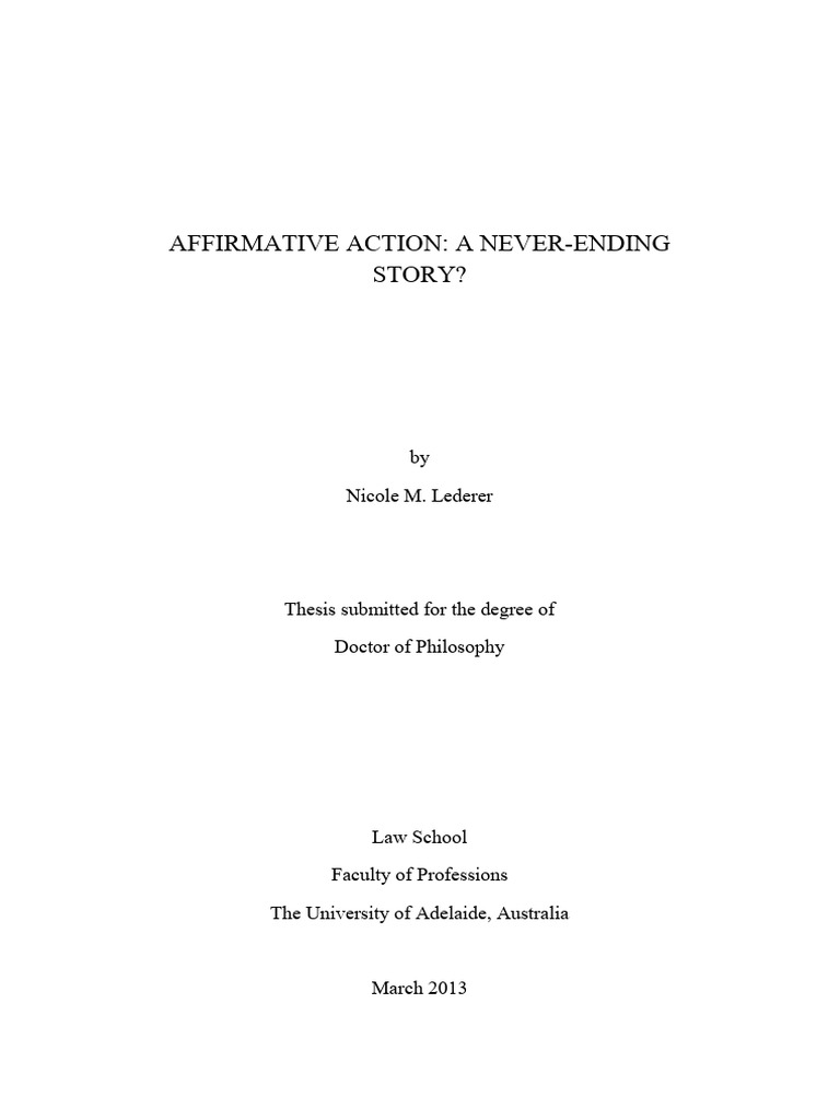 Affirmative Action Never Ending Story | PDF | Affirmative Action ...