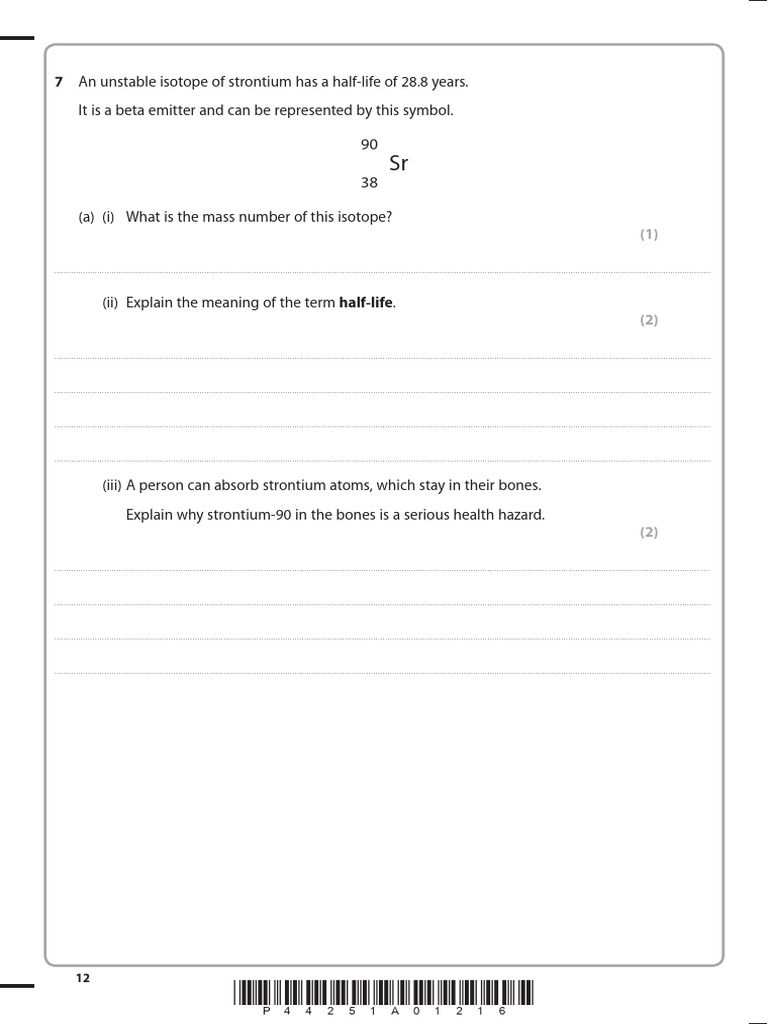 Chapter Wise Physics IGCSE | PDF | Ionizing Radiation | Chemistry