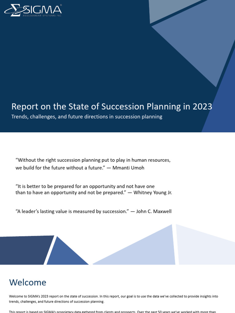 2023 Succession Planning Insights | PDF | Employee Retention | Leadership