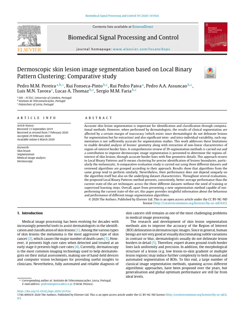 Skin Cancer Segmentation Related Paper | PDF | Image Segmentation | Cluster Analysis