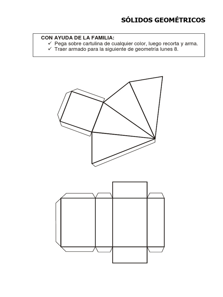 Actividad de Sólidos Geométricos | PDF