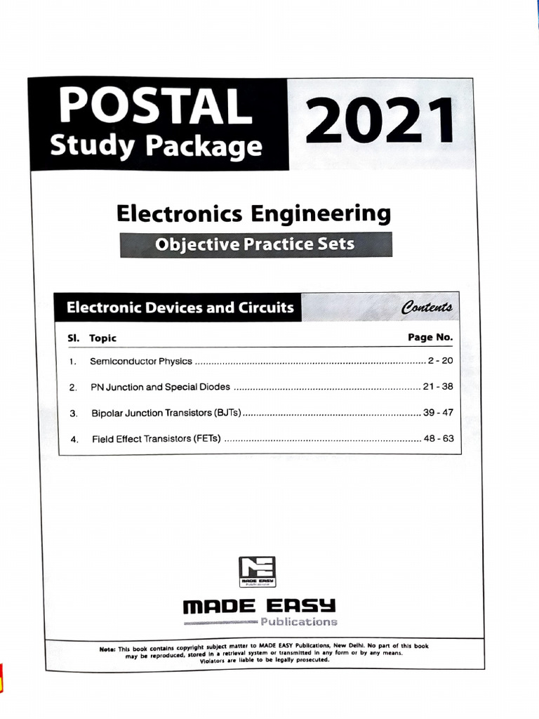 2021 Edc Workbook by Made Easy | PDF
