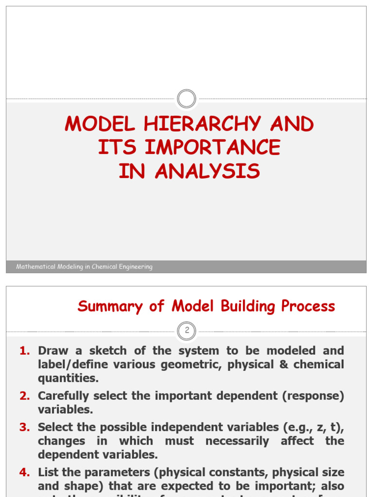 Model Hierarchy | PDF | Variable (Mathematics) | Heat